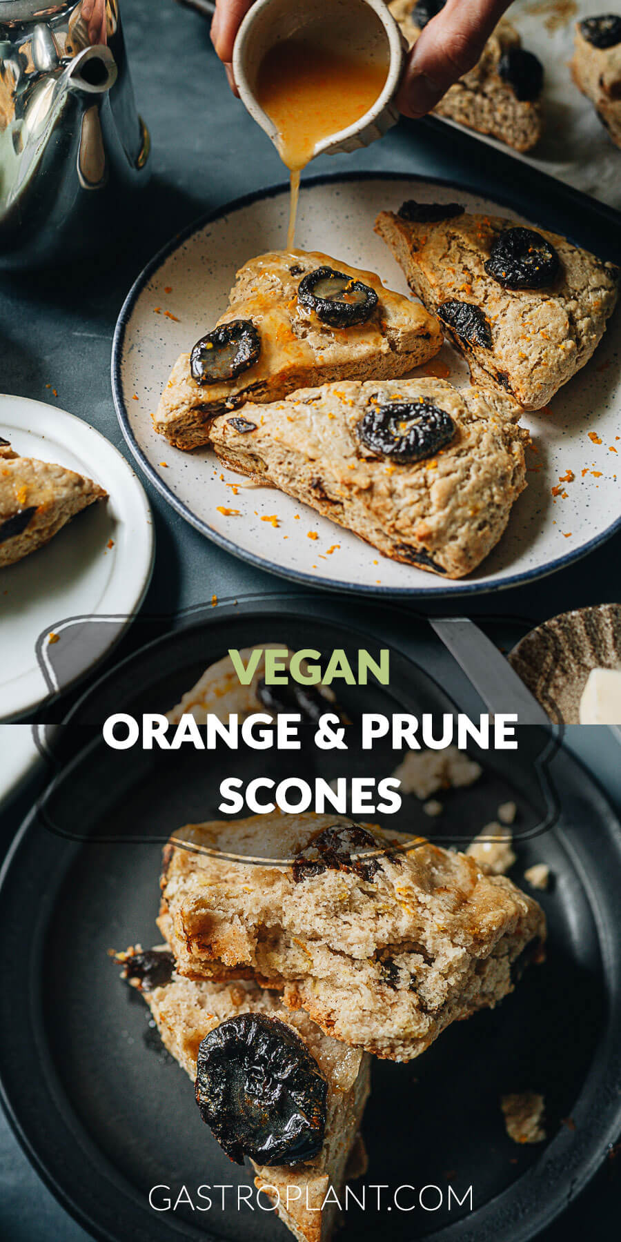 Orange and Prune Scones (Vegan) - Gastroplant